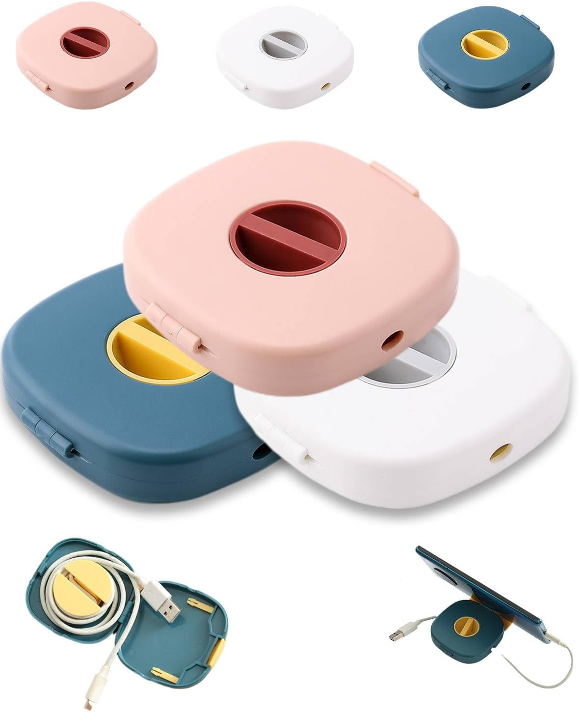 2 in 1 Cable Winder with Phone Stand, Durable Cable Organizer and ...