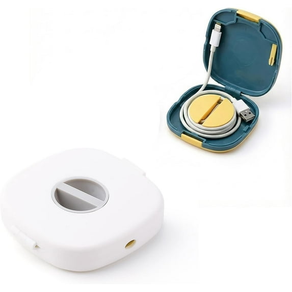 2 in 1 Cable Winder with Phone Stand, Retractable Reel Case for Small ...