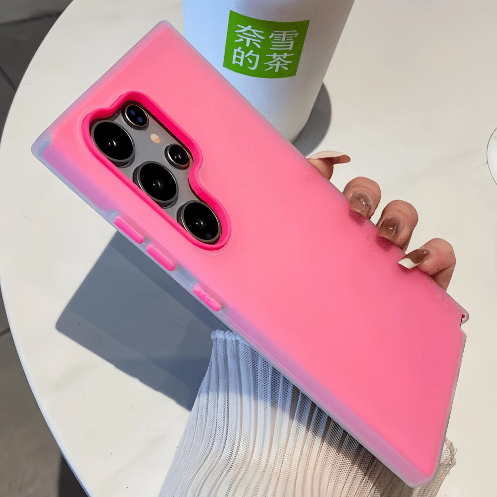 2-in-1 Candy Color Matte Jelly Hard Phone Case For Samsung S25 S24 ...