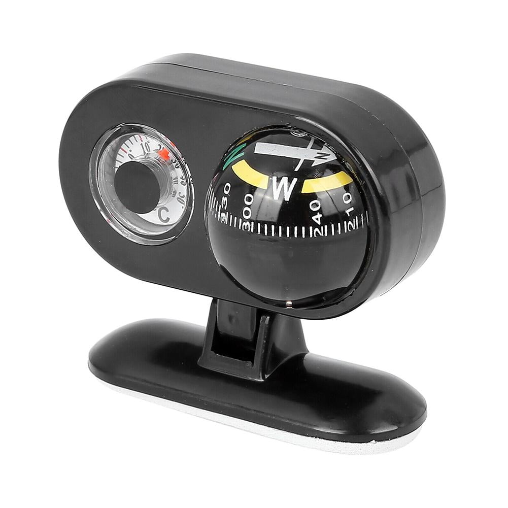 2-in-1 Car Compass Ball Thermometer Dashboard Self Adhesive Mount ...