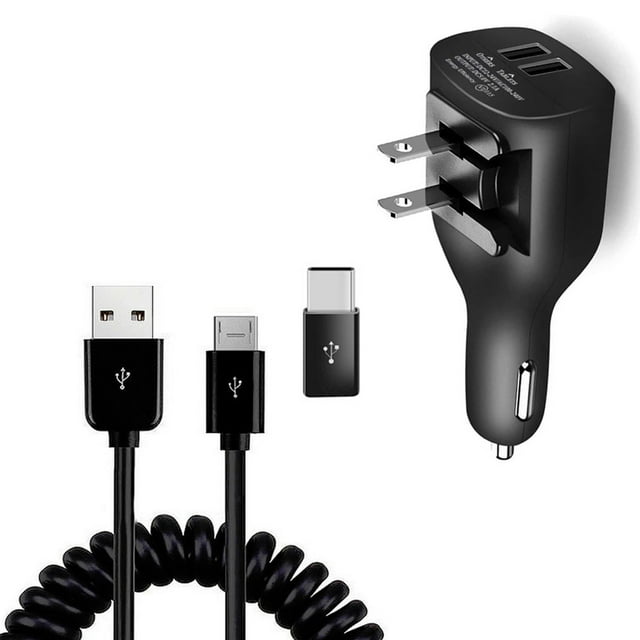 2-in-1 Car Home Charger for Consumer Cellular Verve Snap/Connect ...