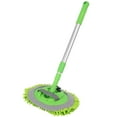 2 in 1 Car Wash Mop Mitt with Long Handle, Chenille Microfiber Car Wash ...