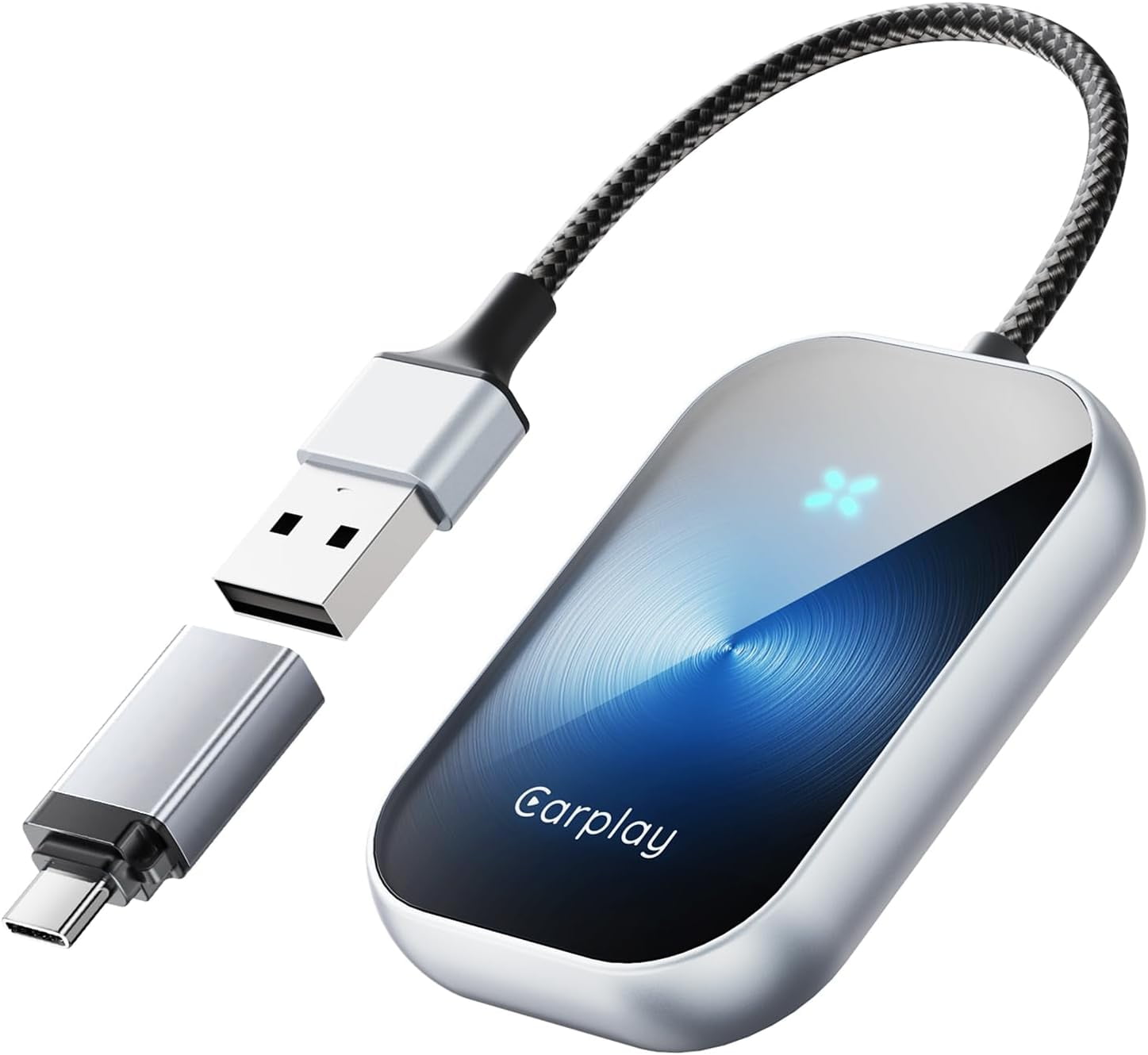 2-in-1 CarPlay & Android Auto Adapter 2024 Upgraded, Aluminum Mini ...