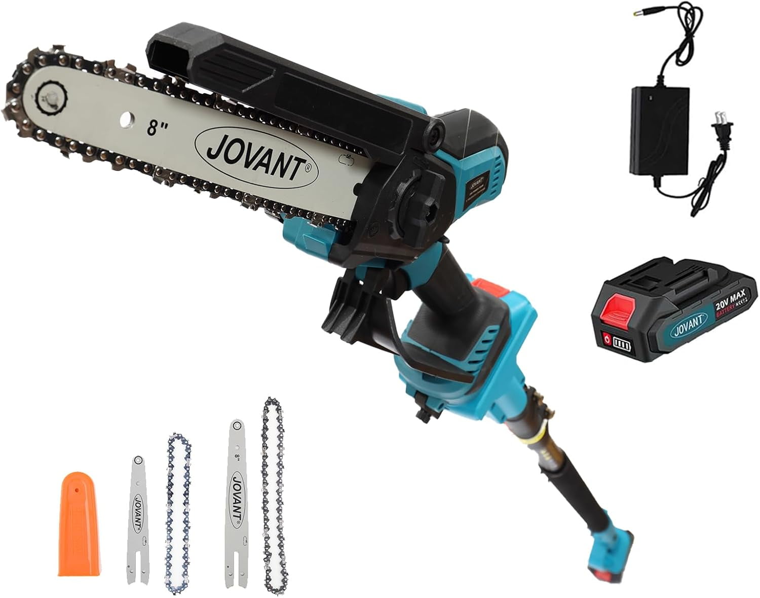 2-in-1 Chainsaw, Cordless Electric Chain Saw, 8 inch & 6 inch Chain Saw ...