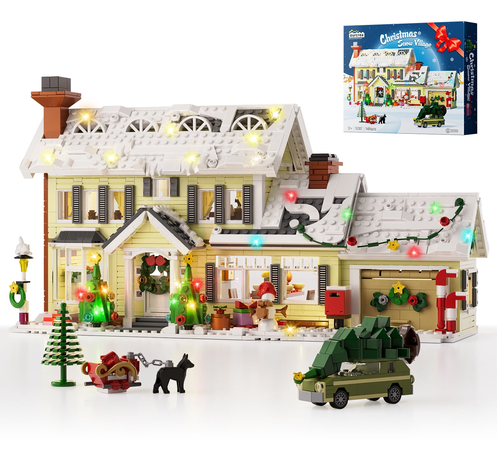 2 in 1 Christmas Holiday House Building Set Griswold House and Village ...