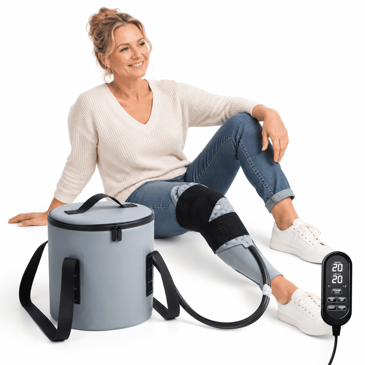 2-in-1 Circulating Cold System with Adjustable Massage Settings ...