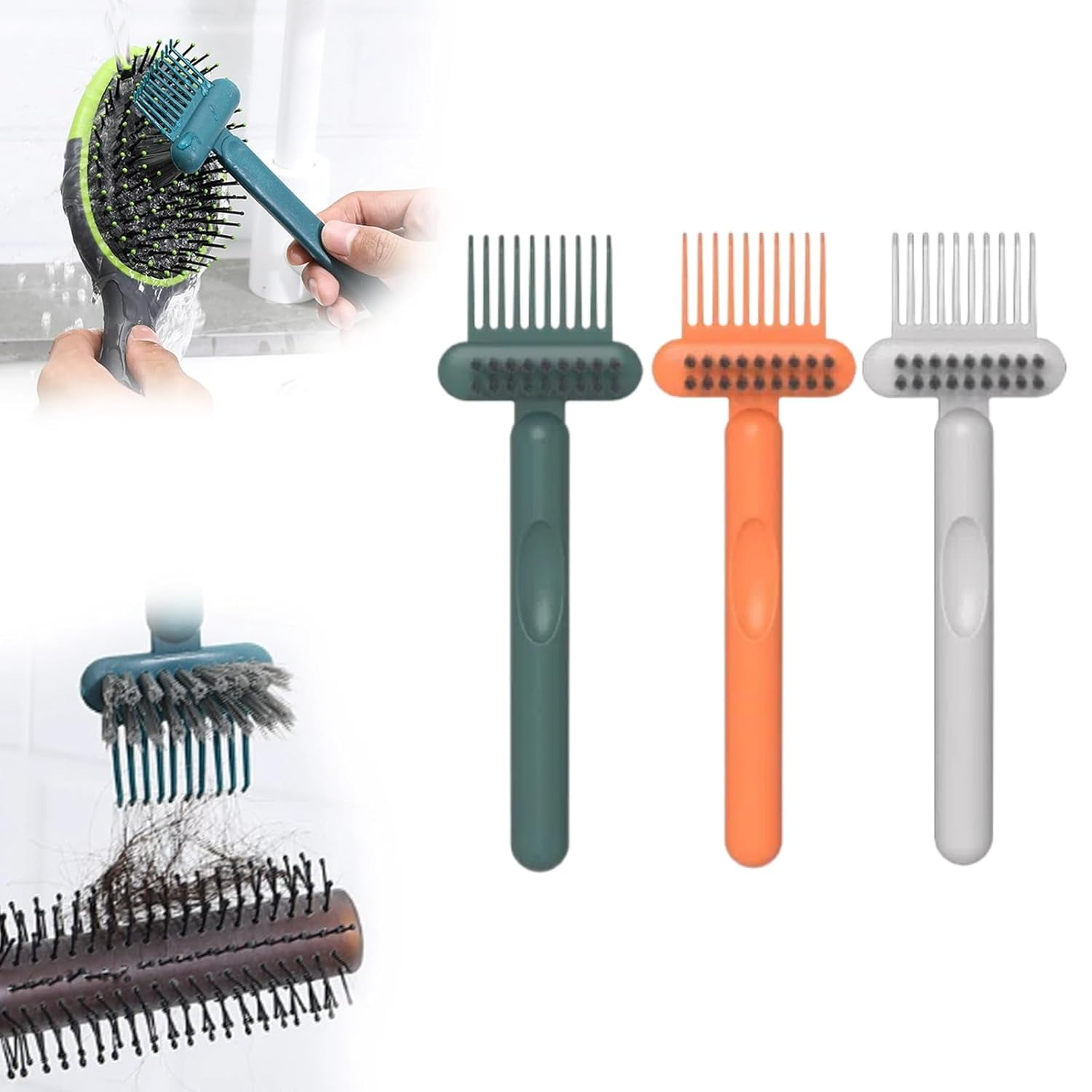 2-in-1 Comb Cleaner with Pick and Bristles, Comb Cleaning Brush ...