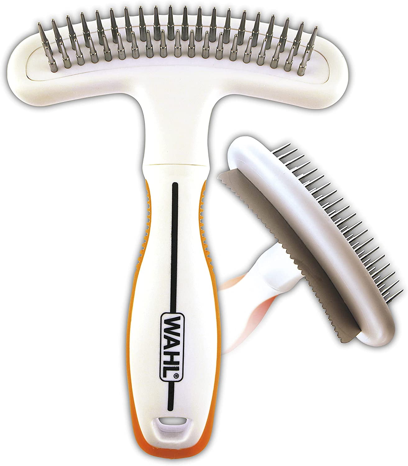 2-in-1 Combination Double Row Pet Rake with Hair Shedding Blade for Dog ...