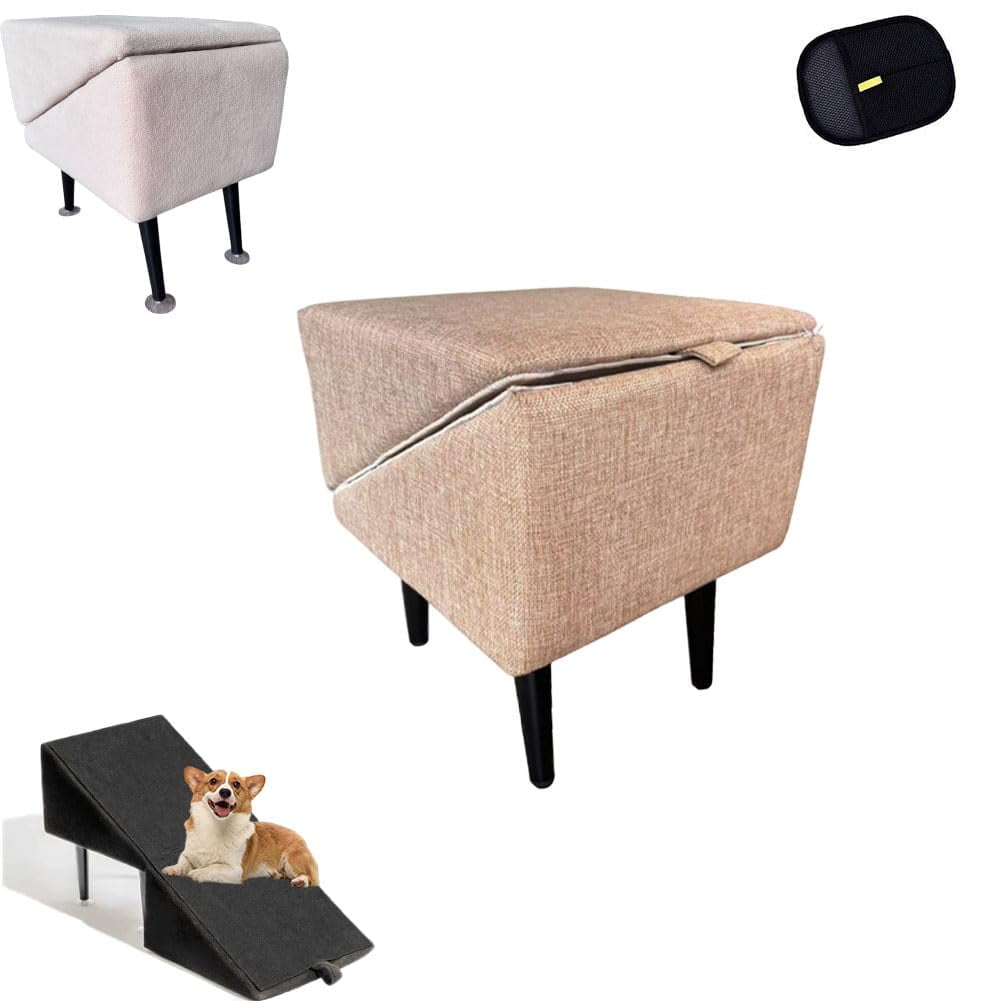 2-in-1 Convertible Wooden Home Step Stool Dog Ramp Stairs, 2025 ...