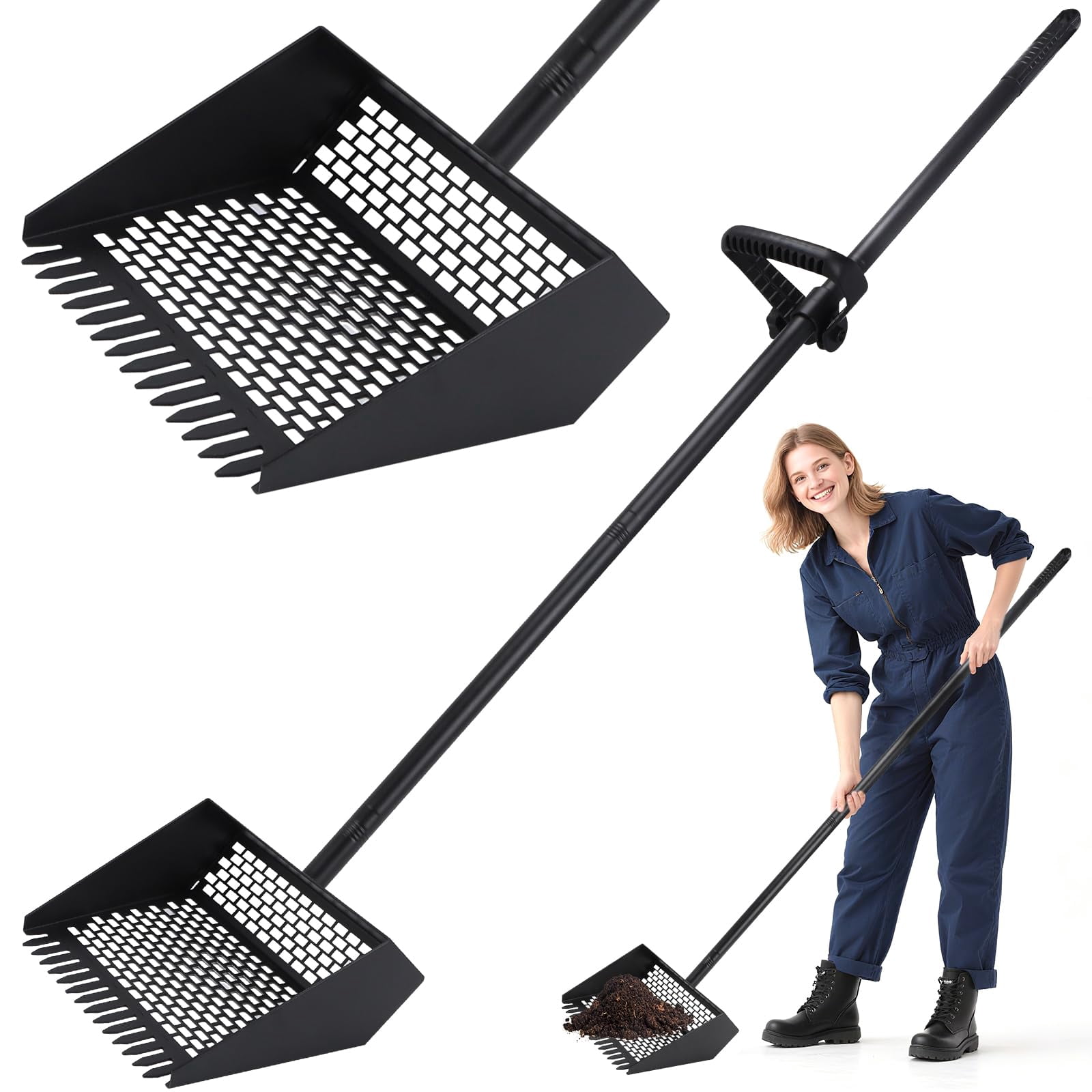 2-in-1 Coop Scoop, Chicken Poop Scooper with Grip & Chicken Coop ...