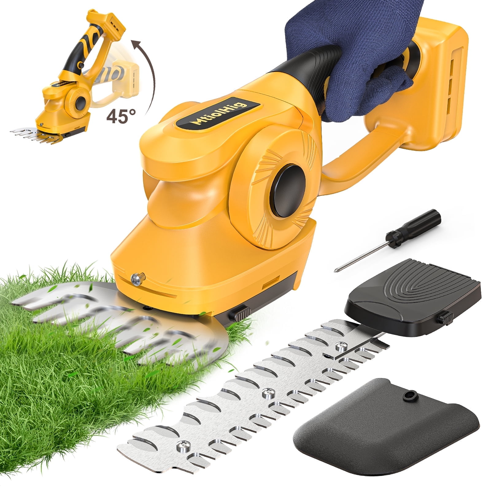 2-in-1 Cordless Electric Hedge Trimmer for Dewalt 20V Max - Lightweight ...