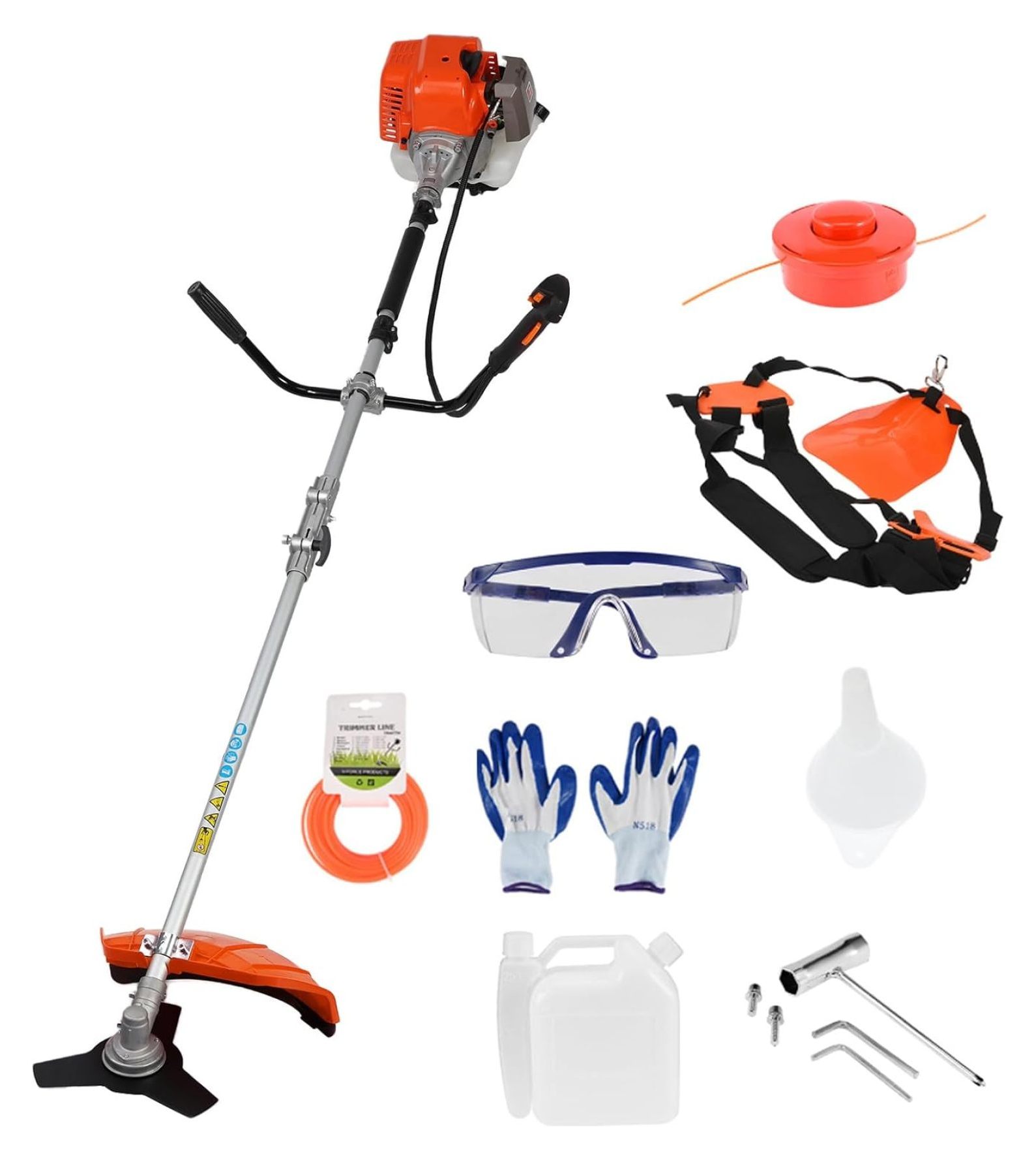 2-in-1 Cordless Gas String Trimmer,Lawn Mower,Handheld String Trimmer ...