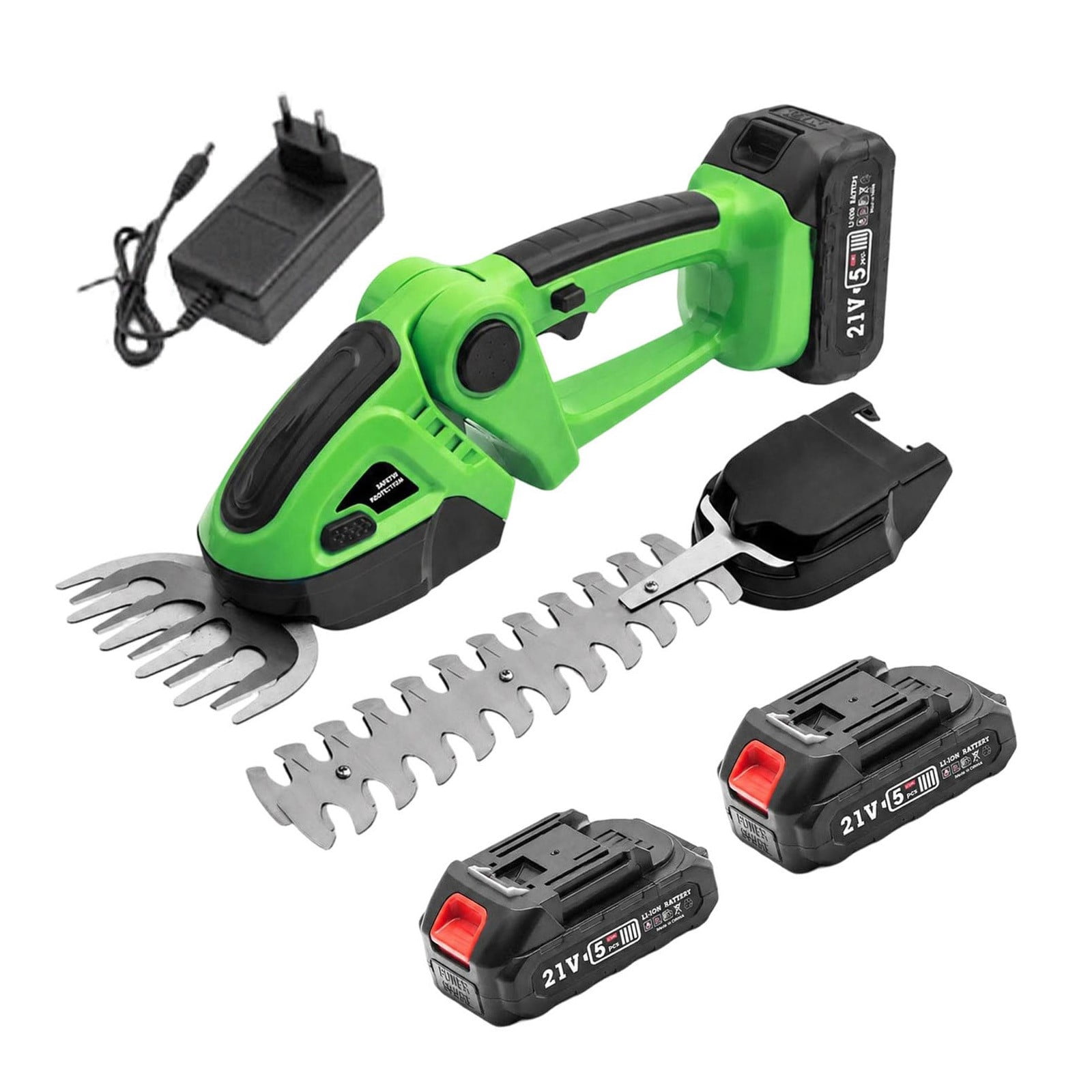 2-in-1 Cordless Grass Hedge Trimmer Handheld Rechargeable Lawn Edge ...