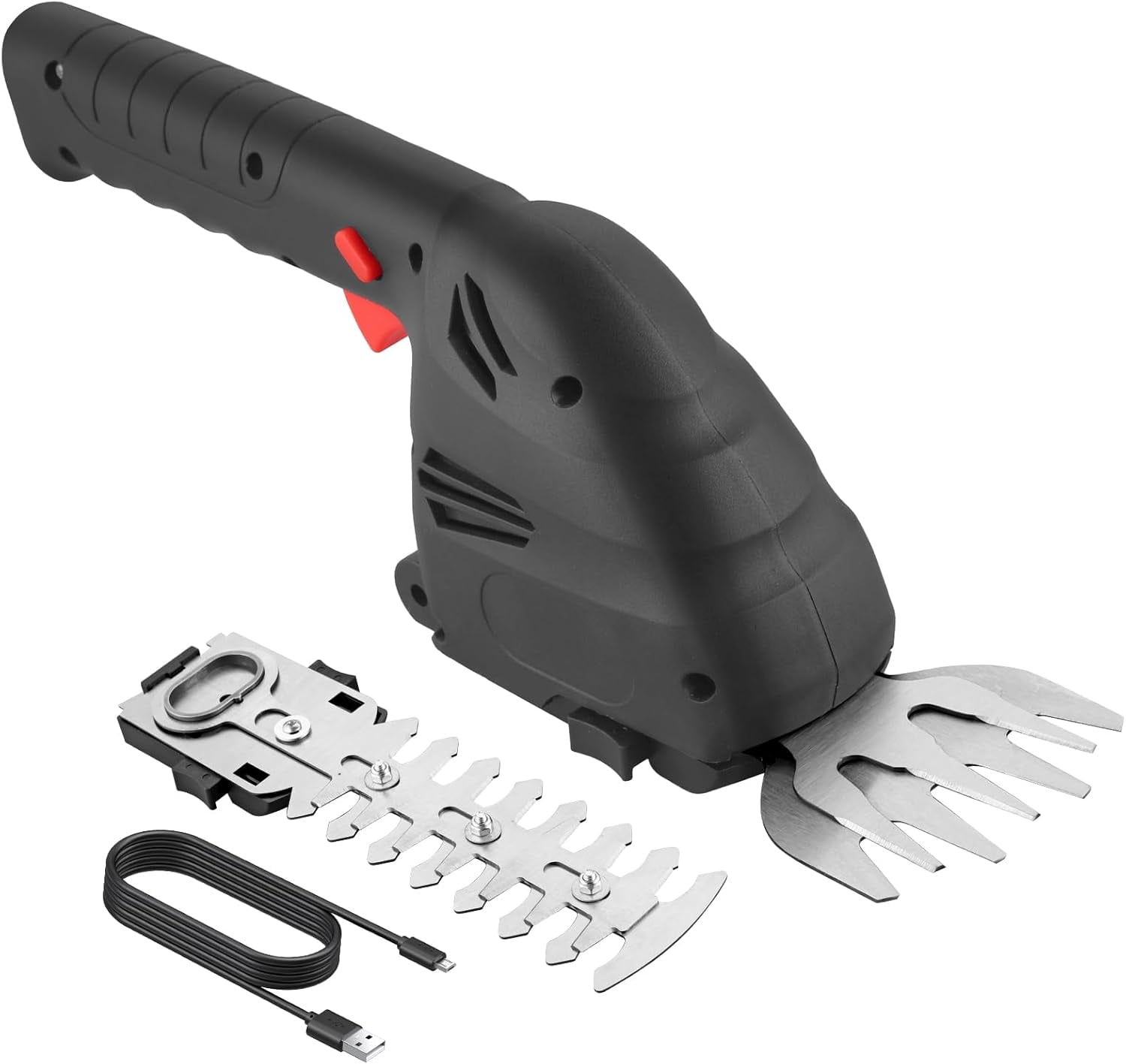 2-in-1 Cordless Grass Shear & Hedge Trimmer, 7.4V Electric Grass ...