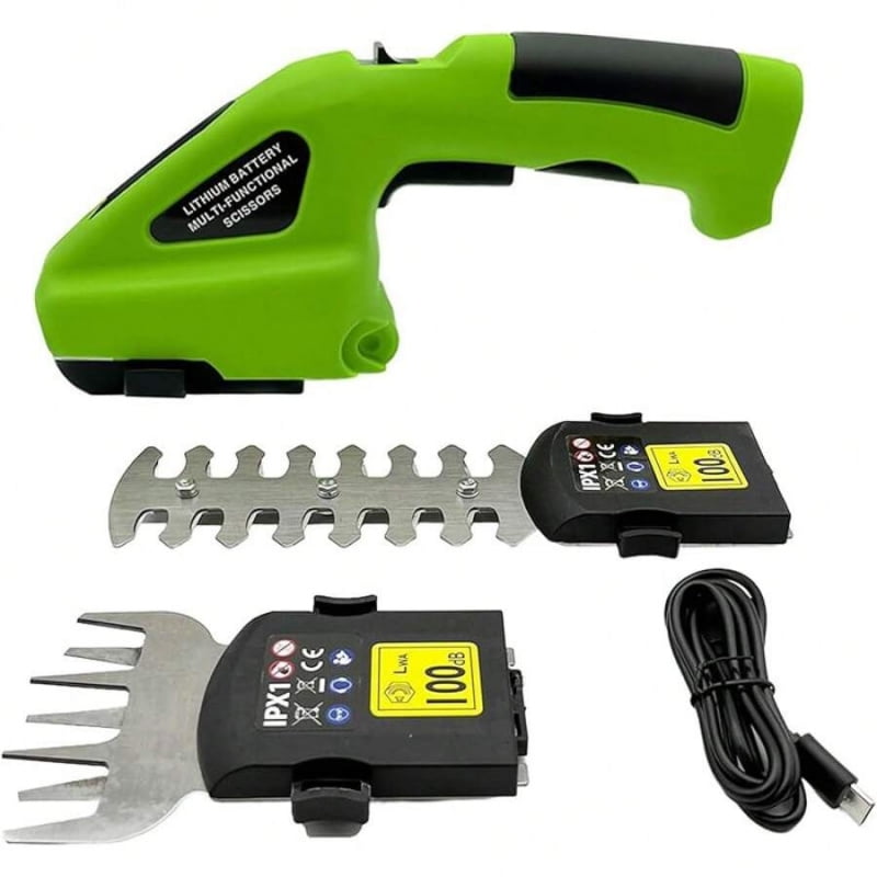 2-in-1 Cordless Grass Shear & Hedge Trimmer – Rechargeable Lawn Edger ...