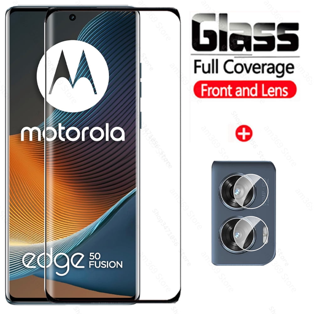 2-in-1 Curved Glass For Motorola Moto Edge 50 Fusion Tempered Glass ...