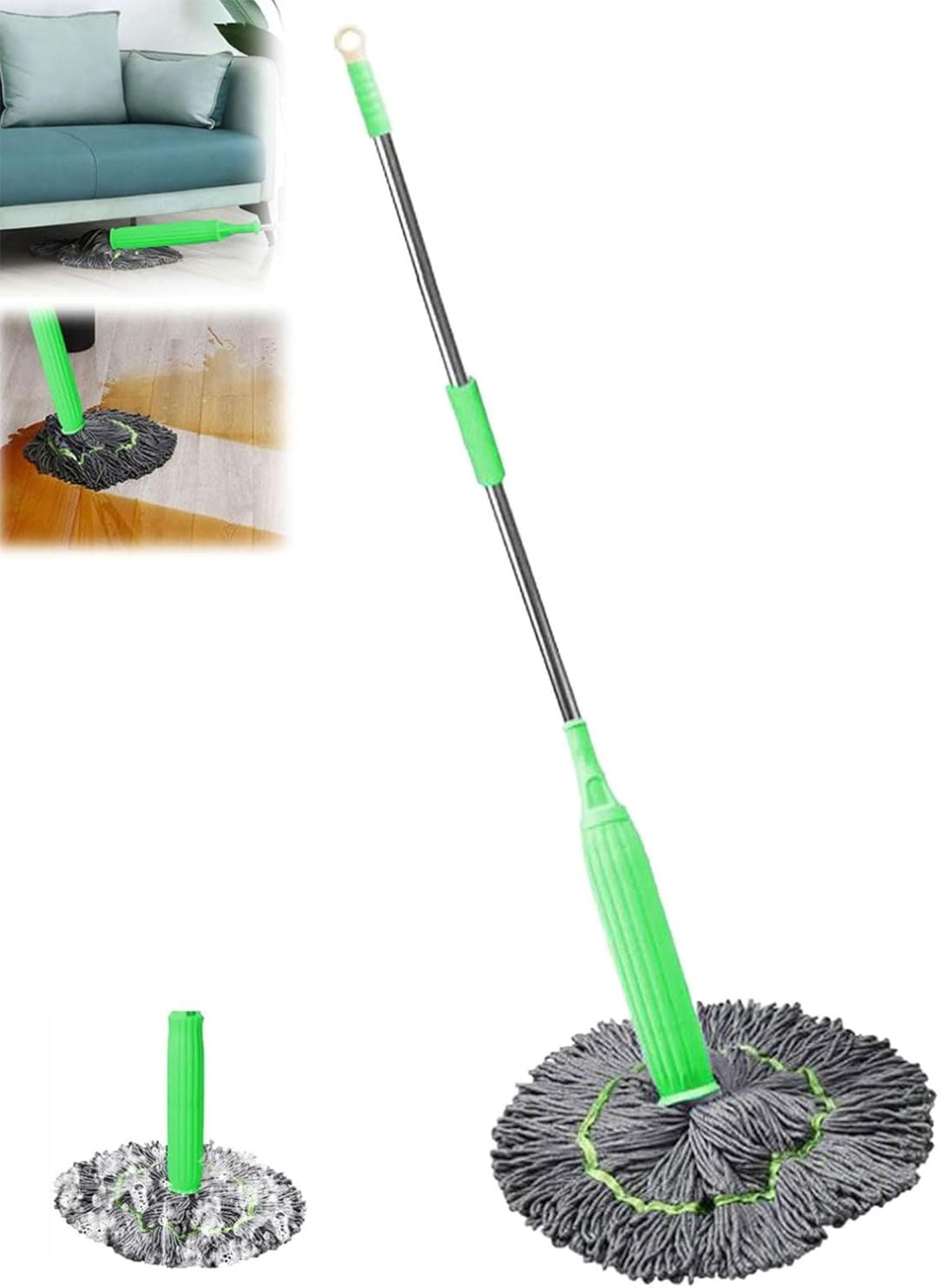 2 in 1 Dehydrated Mop, Self Wringing, Microfiber Head, Floor, Tile ...