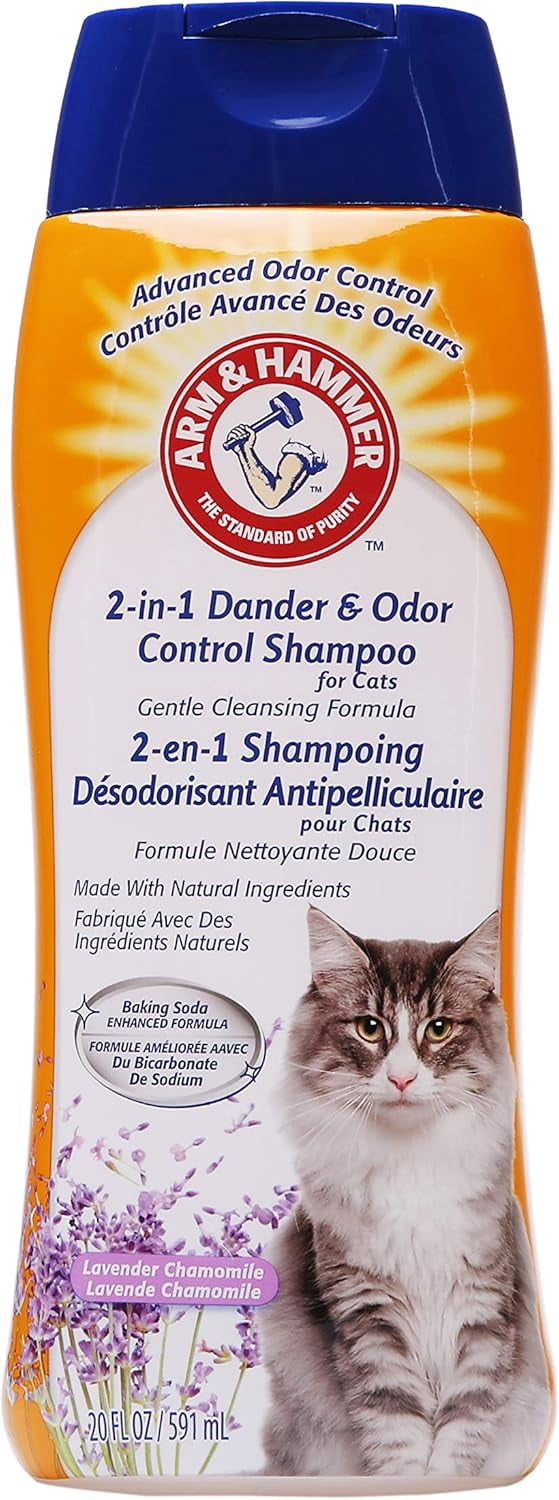 2-in-1 Deodorizing & Dander Reducing Shampoo for Cats, Dander Remover ...