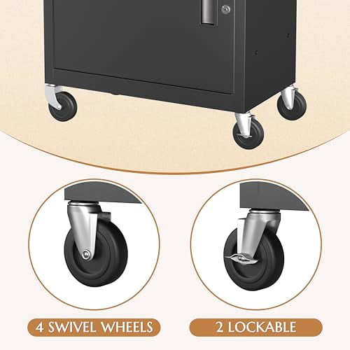 2-in-1 Detachable Metal Tool Storage Cabinet, Drawer High Capacity ...