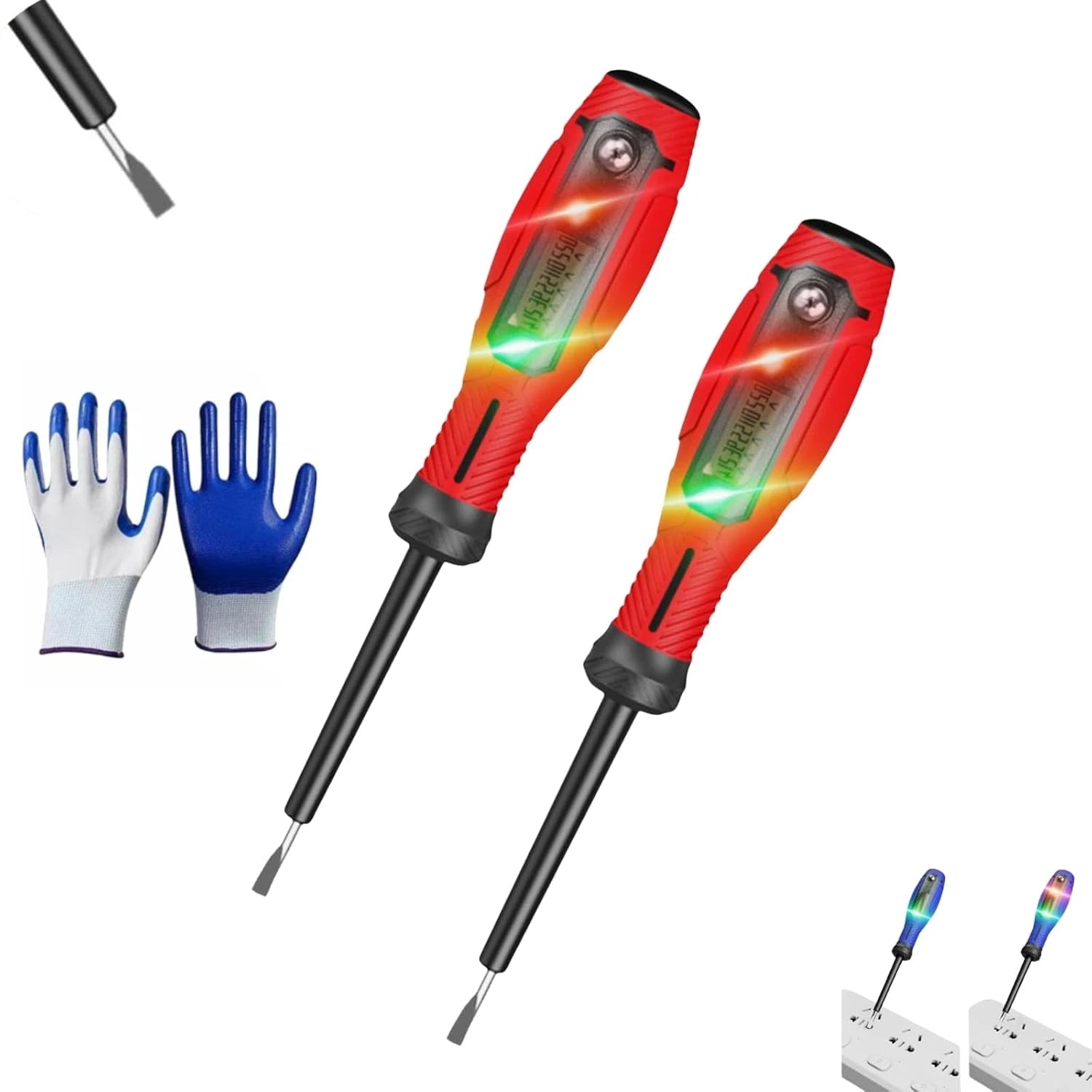 2-in-1 Digital Display Voltage Tester Screwdriver(2pc), Non Contact ...