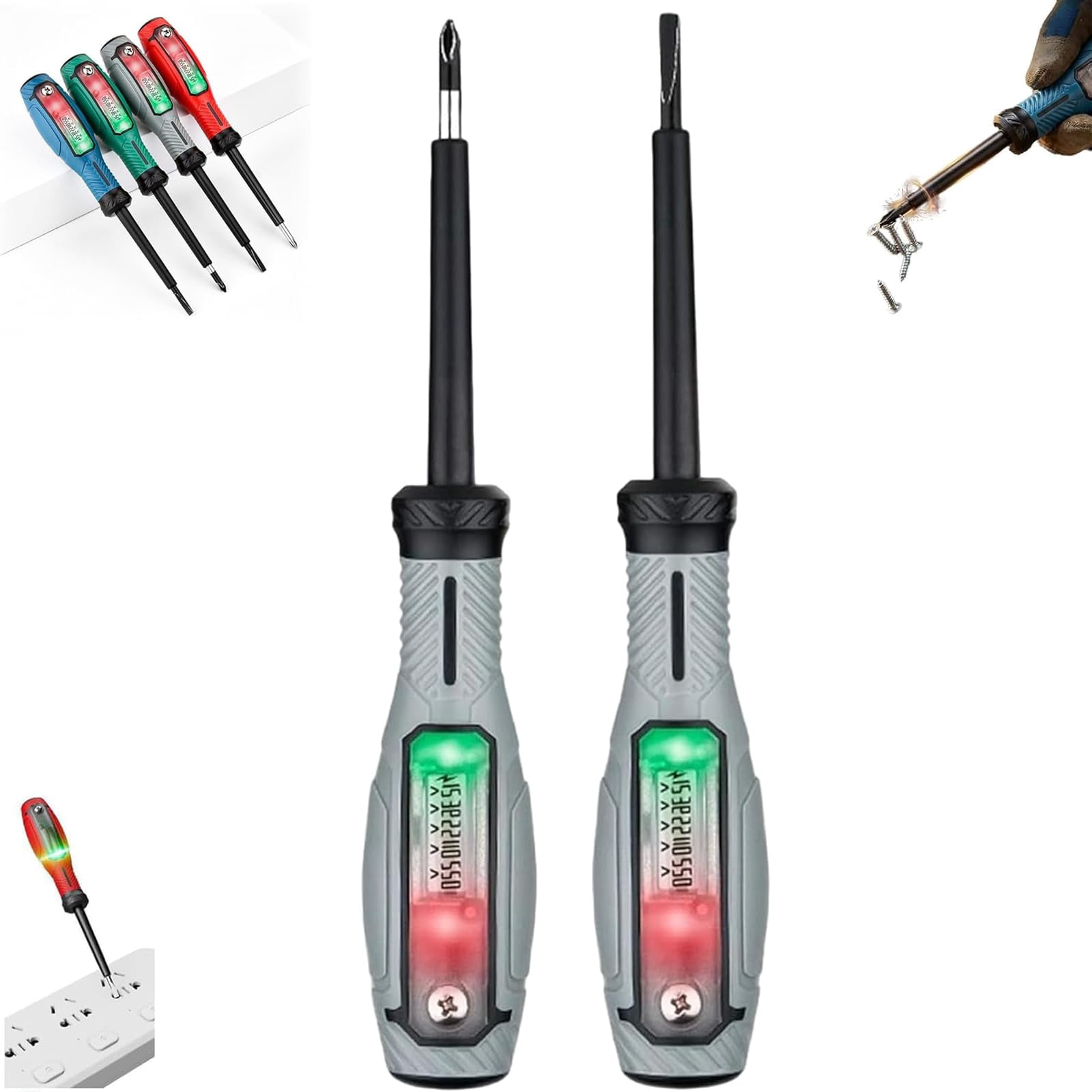 2-in-1 Digital Display Voltage Tester Screwdriver, Smart Digital ...