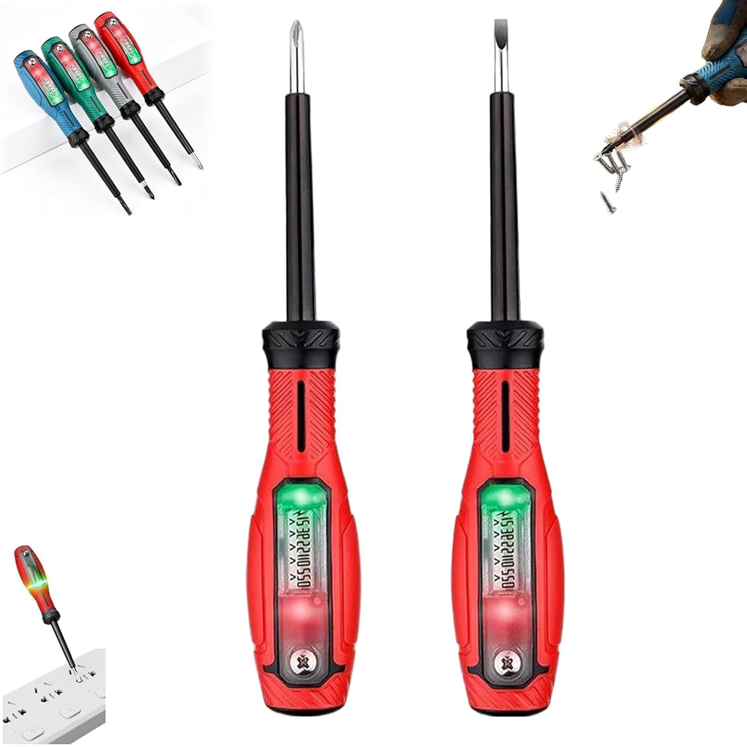 2-in-1 Digital Display Voltage Tester Screwdriver, Smart Digital ...