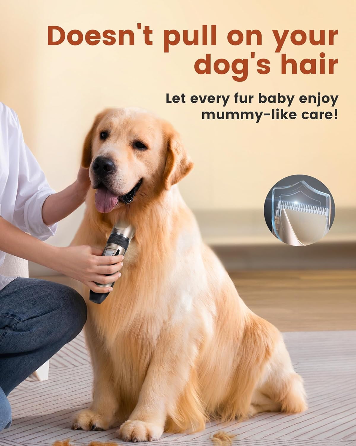2 in 1 Dog Grooming Kit Low Noise Rechargeable Cordless Clippers Paw ...