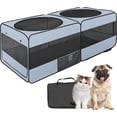 2-in-1 Dog Playpen 46.5''Pop Up Cat Pet Playpen, Assembly-Free Indoor ...