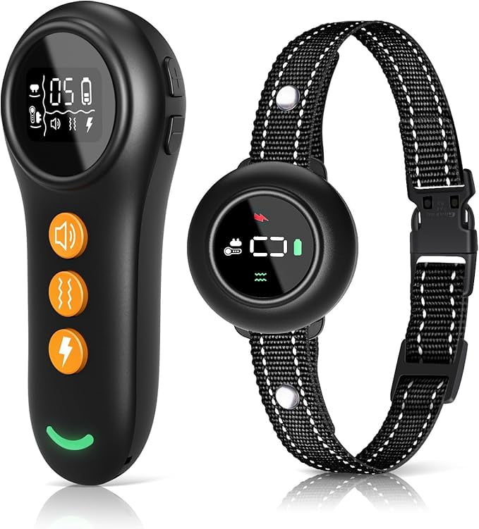 2-in-1 Dog Shock Collar & Bark Collar – 3300FT Dog Training Collar with ...