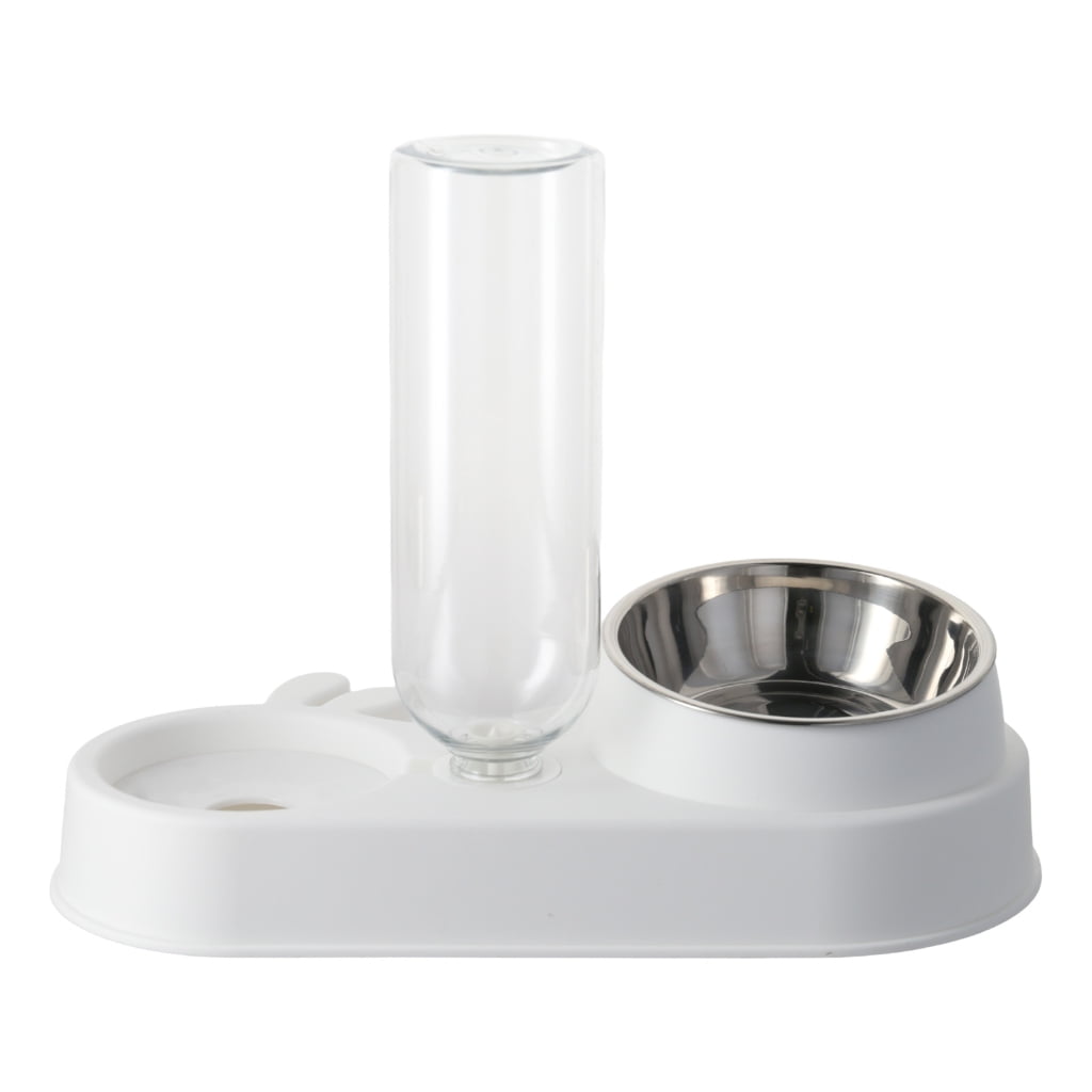 2 in 1 Dogs Feeders Water Fountain Bowl Cats Food Water Bowl Food ...