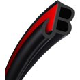 2 in 1 Door Seal Strip Weather Stripping Door Guards Self Adhesive Auto ...