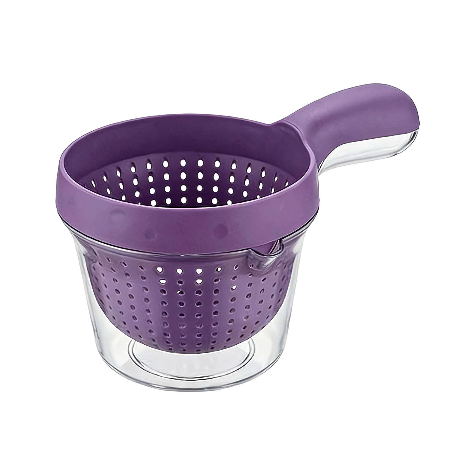 2-in-1 Double Layer Colander with Handle, Detachable Vegetable Washing ...