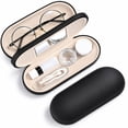 2-in-1 Eyeglass and Contact Lens Case, Black Travel Glasses Organizer ...