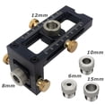 2-in-1 Dowel Jig Kit, Aluminum Alloy Adjustable Jig Locator, Dowel ...