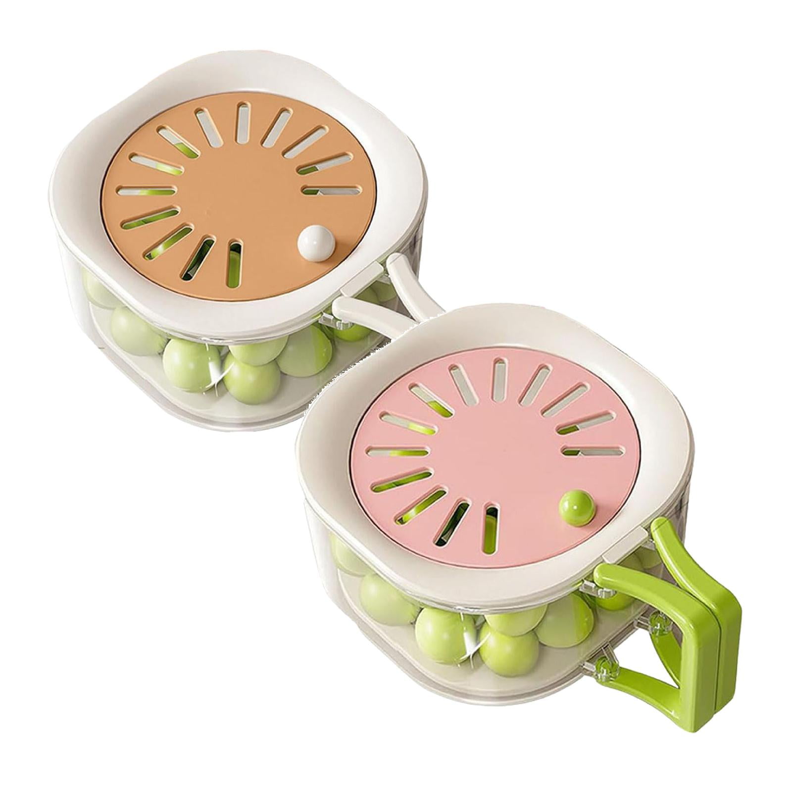 2-in-1 Draining and Preservation Basket, Fruit Washing Bowl with ...