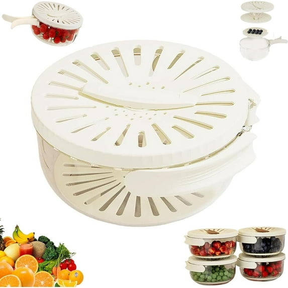 2-in-1 Draining and Preservation Basket | Multifunctional Fruit Washing ...