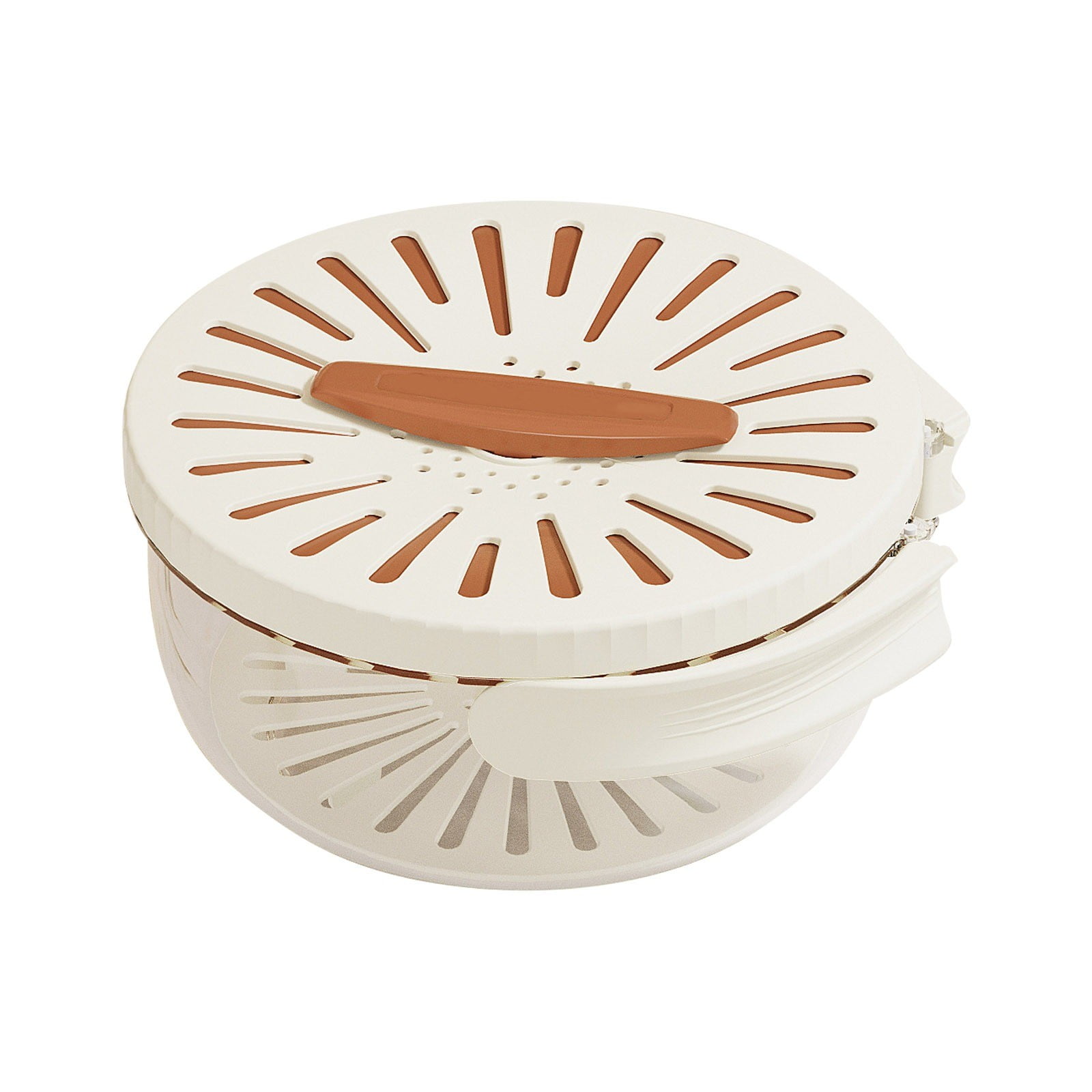 2-in-1 Draining Preservation Basket | Rotating Lid Fruit Vegetable ...