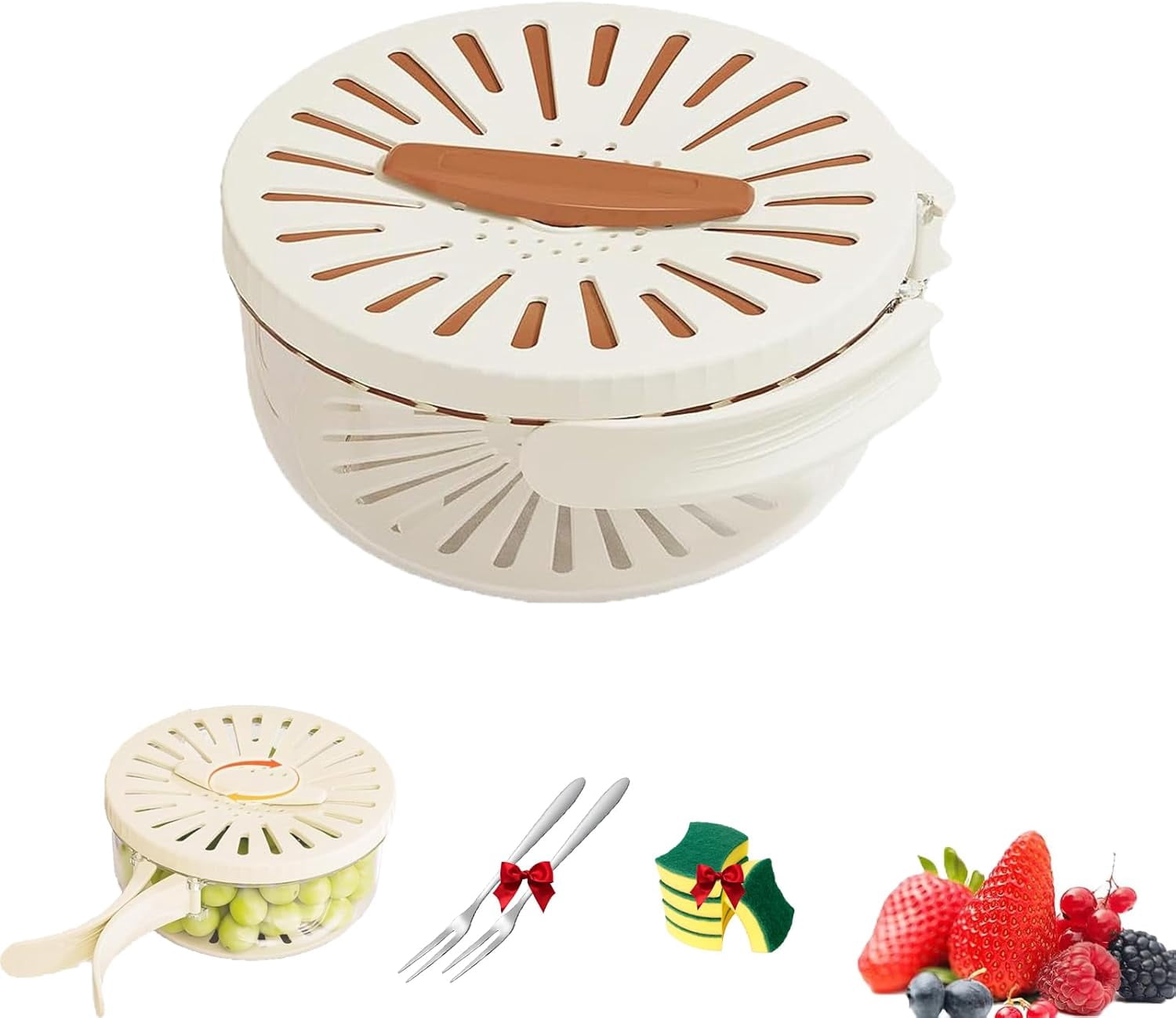 2-in-1 Draining and Preservation Basket, Simplify Washing & Storing ...