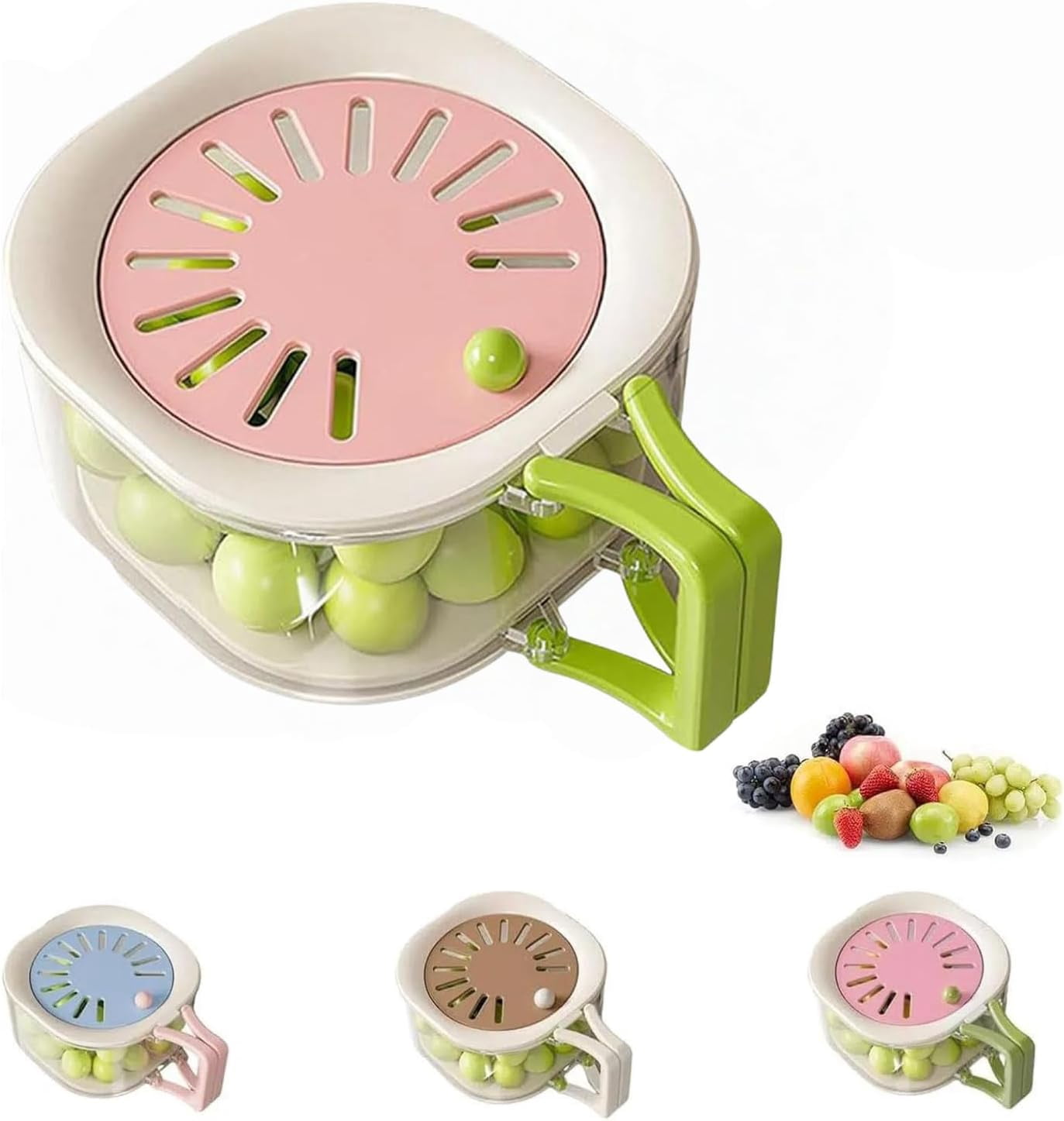 2-in-1 Draining and Preservation Basket, Foldable, for Fruit Washing ...