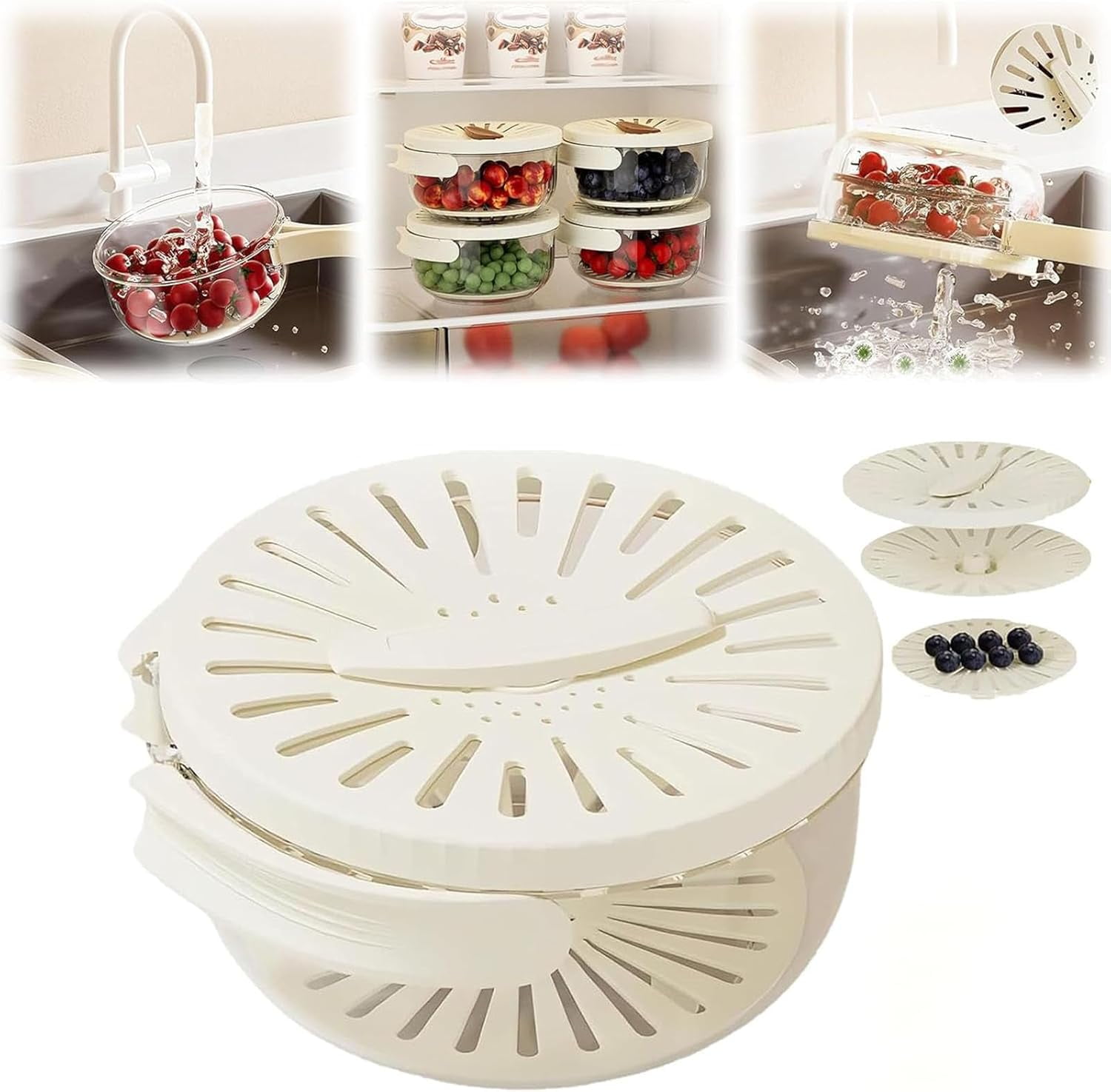 2-in-1 Draining and Preservation Basket: Simplify Washing & Storing ...