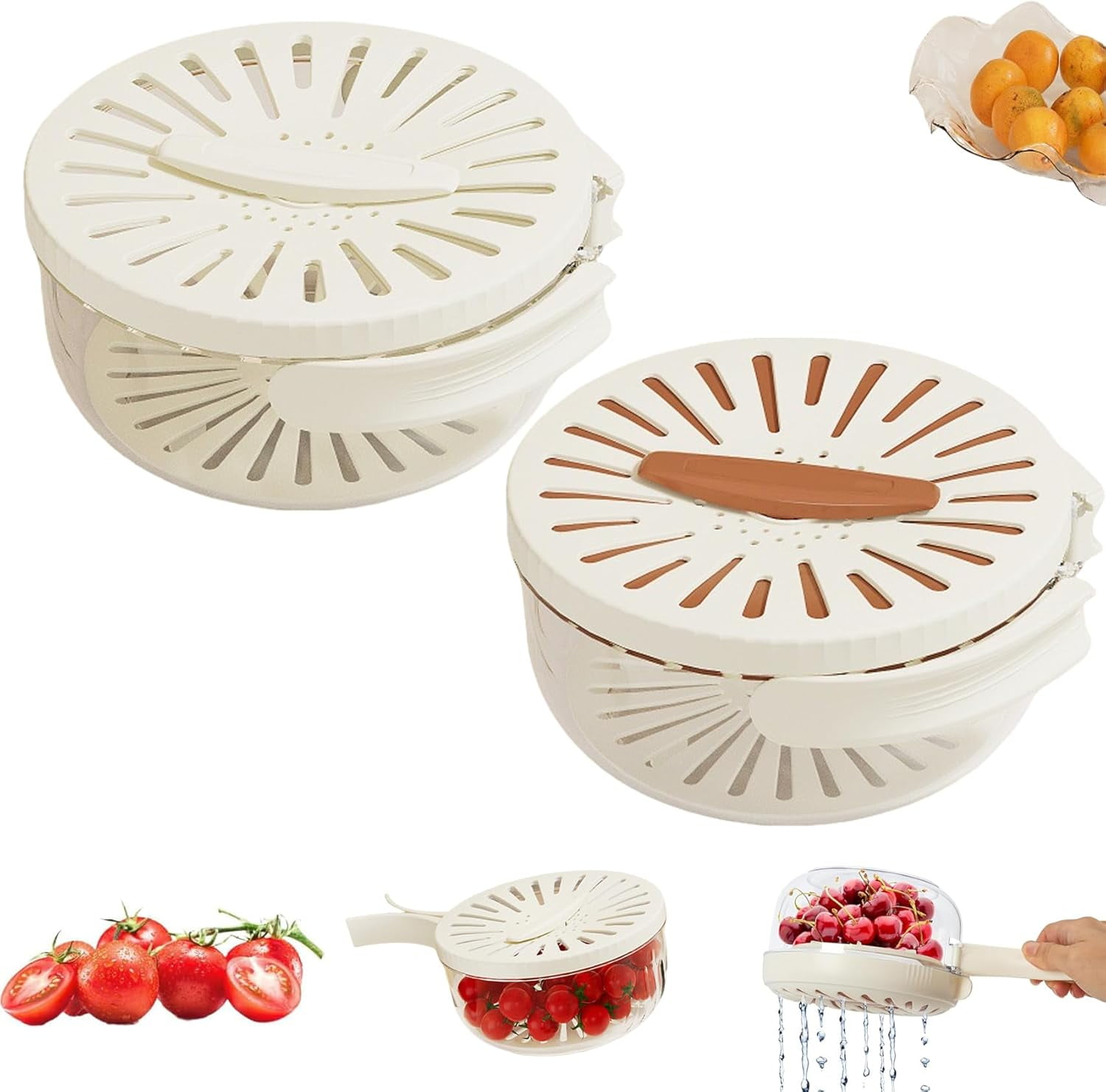 2-in-1 Draining and Preservation Basket: Simplify Washing & Storing ...