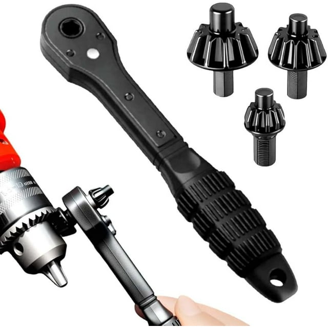 2-in-1 Drill Chuck Ratchet Wrench, 2025 New Universal Chuck Key ...