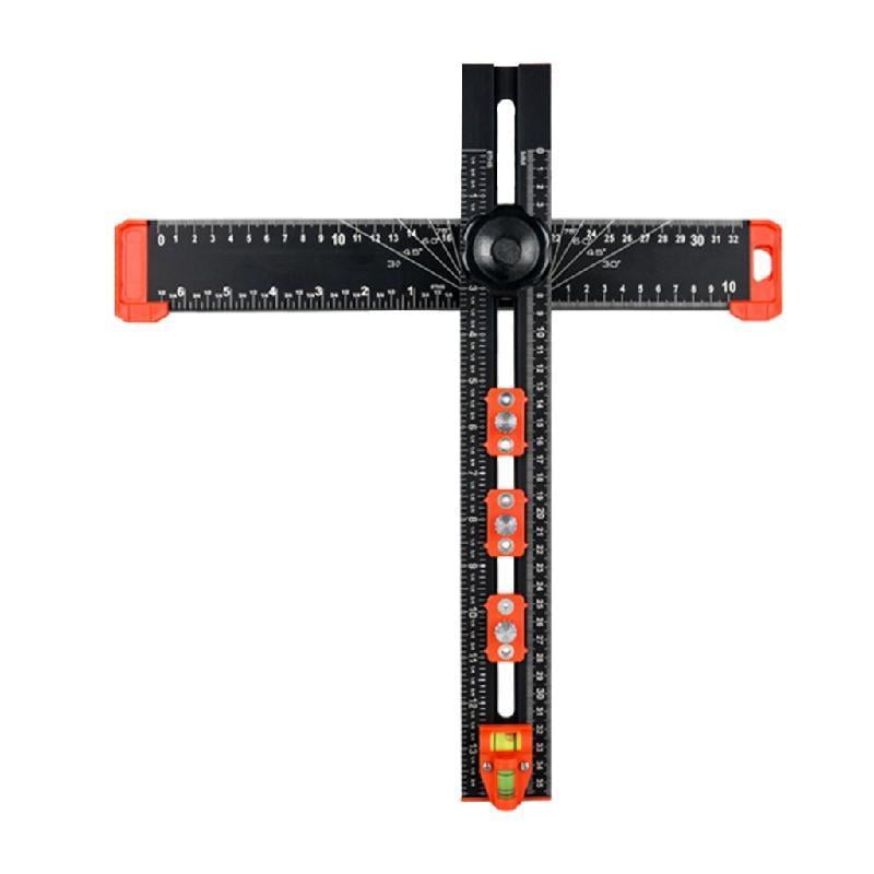 2 in 1 Drilling Positioning Ruler Combination Angles Ruler T-Shaped ...