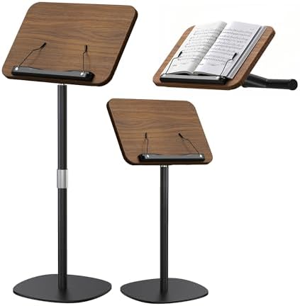 2-in-1 Dual-Use Music Stand & Tabletop Stand, Heavy Duty Solid Wooden ...