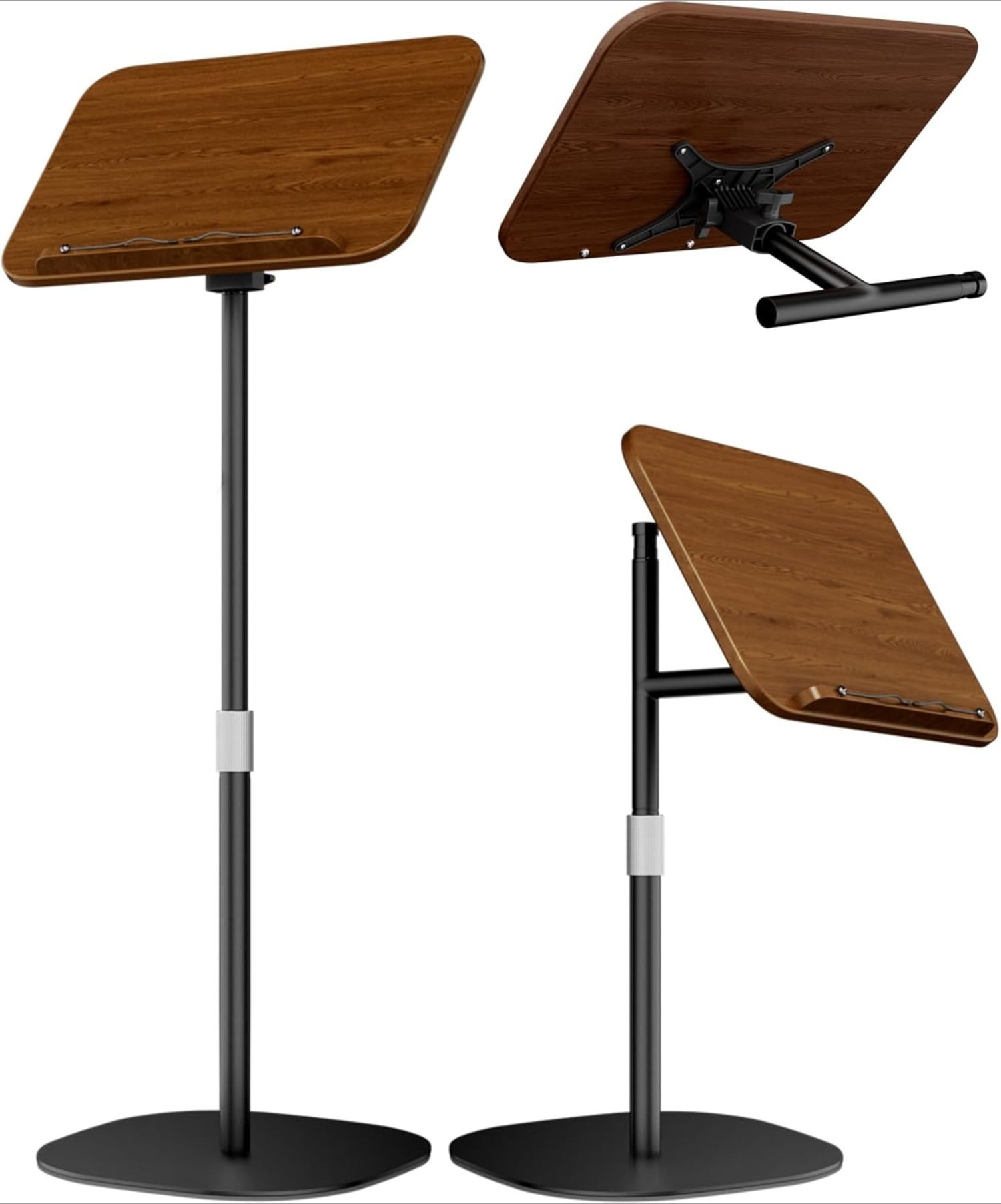 2 in 1 Dual-use Floor Book Stand & Desktop Book Stand,Height Adjustable ...
