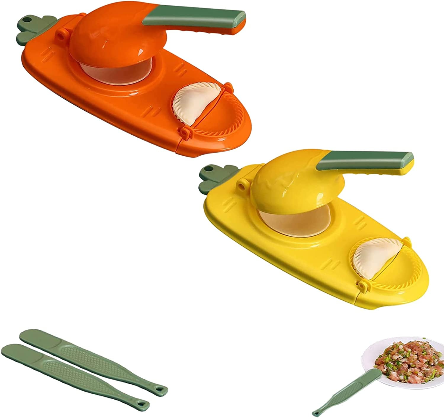 2 in 1 Dumpling Maker, 2023 New Manual Dough Presser Dumpling Wrappers ...