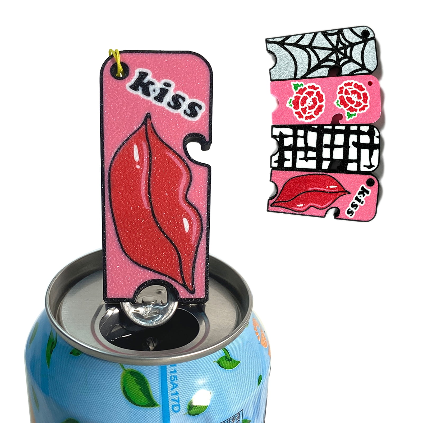 2 in 1 Easy Can Tab Opener Soda Can Opener With Keychain Strap Help for ...