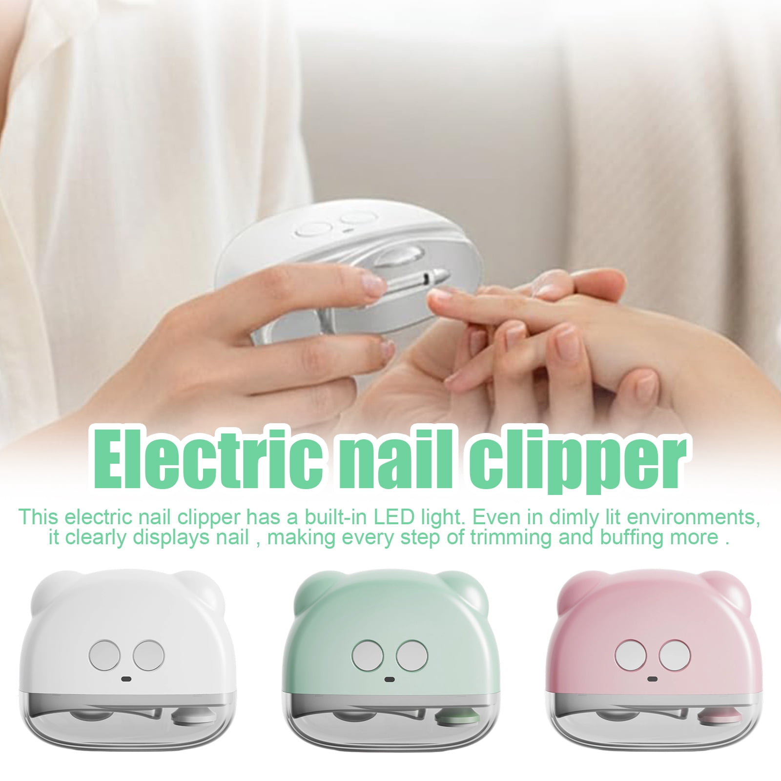 2-in-1 Easy Clip Electric Nail Clippers, 2026 Upgraded Electric Trim ...