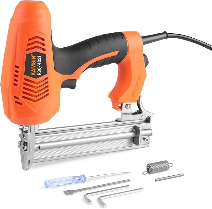 2-in-1 Electric Brad Nailer and Stapler with Extra Long Power Cord for ...