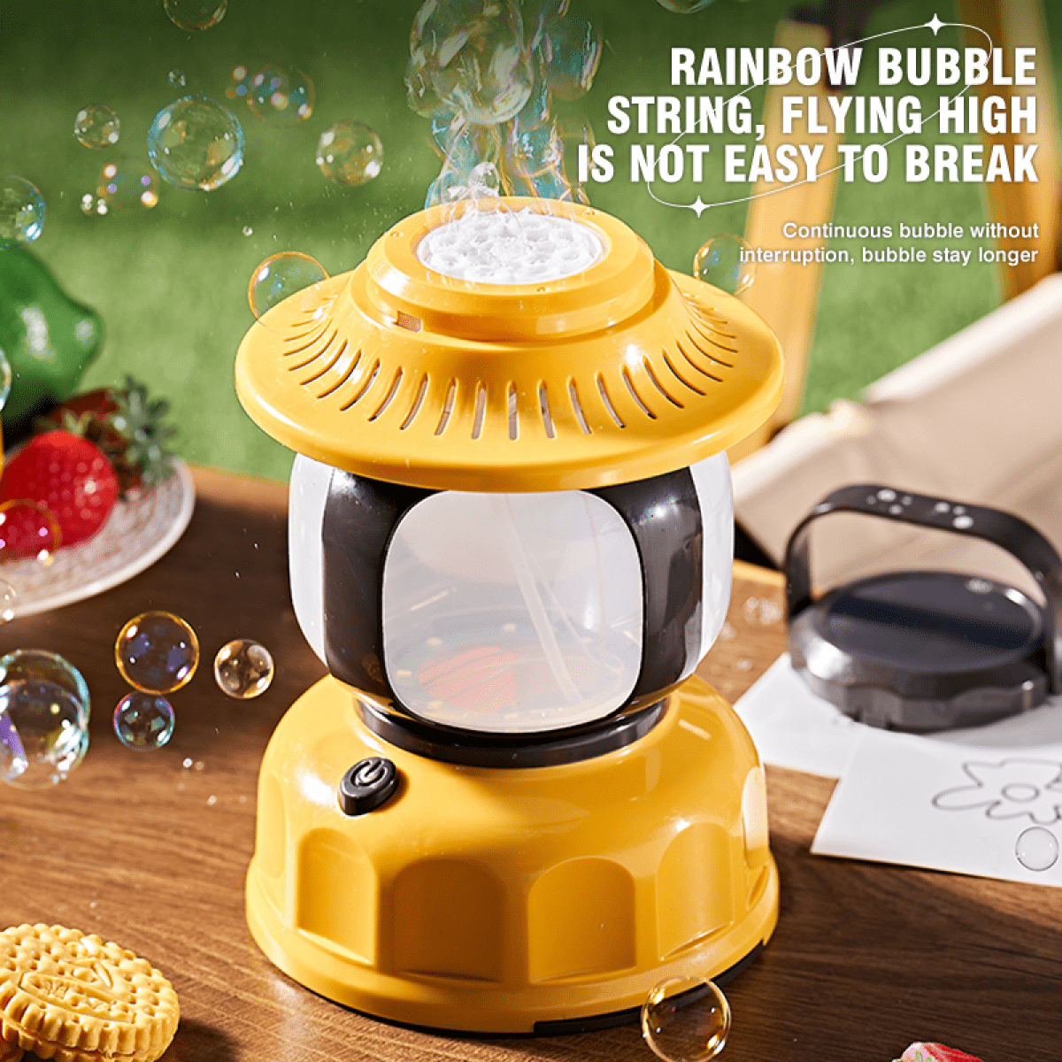 2 in 1 Electric Bubbles Machine Camping Lamp for Kids, Rechargeable ...